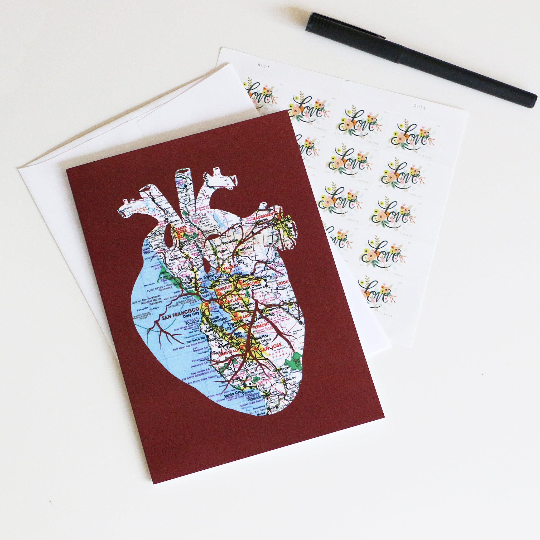 Map artwork, cards, gifts, and DIY kits made and inspired by maps.